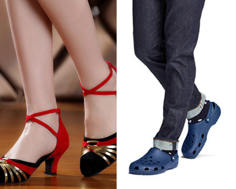 Those Salsa Heels and His Crocs!. Took those heels; so twisted and ...