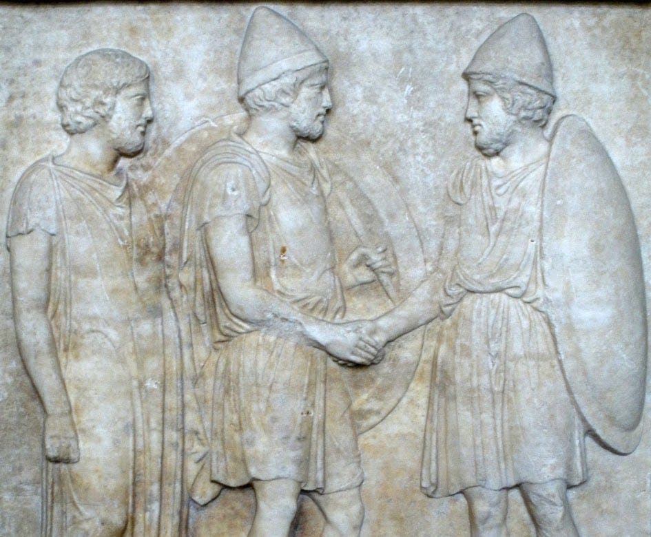 Handshaking with users. An analogy between the 5th century BC… | by ...