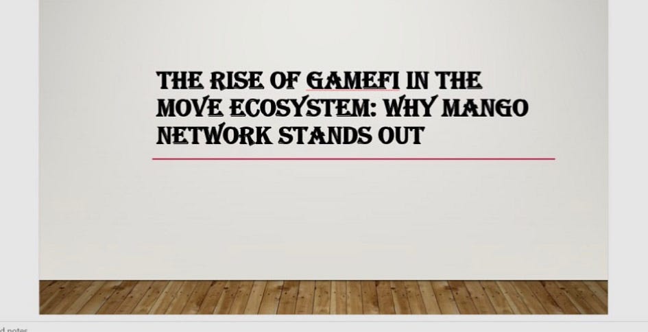 The Rise of GameFi in the Move Ecosystem: Why Mango Network Stands Out | by Ola DC | Apr, 2025 ...