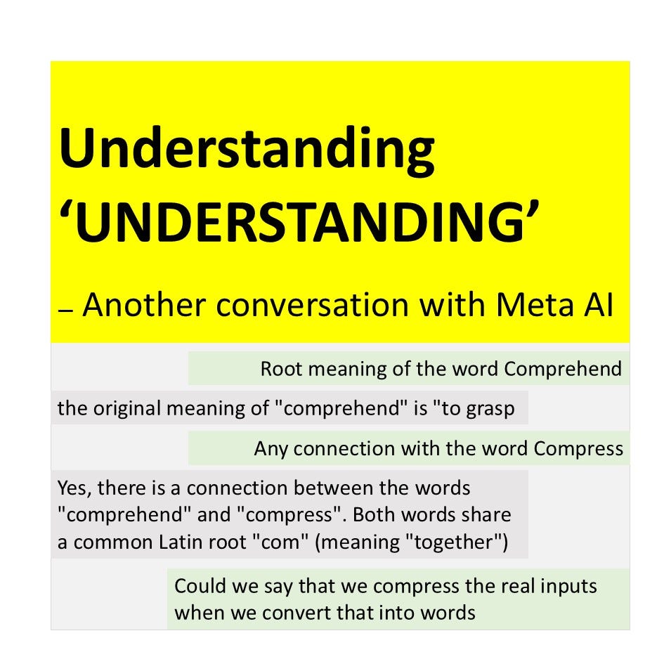 Understanding ‘UNDERSTANDING’ — Another conversation with Meta AI | by ...