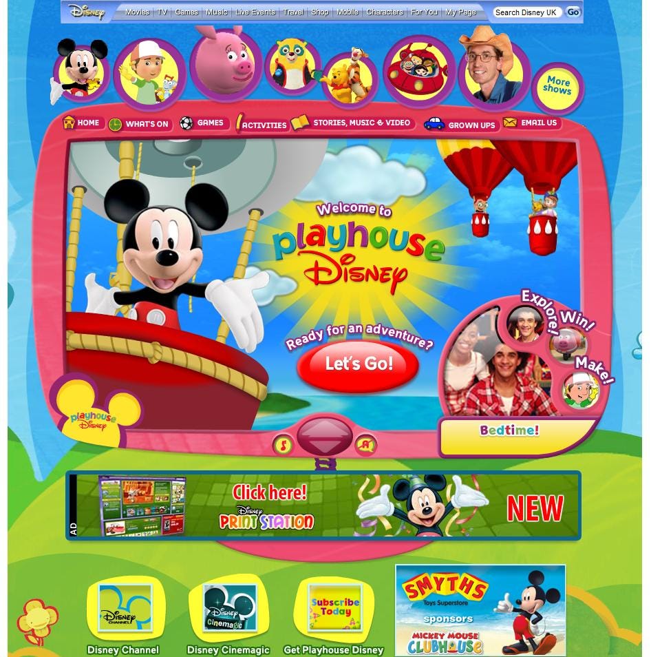 Playhouse Disney Website