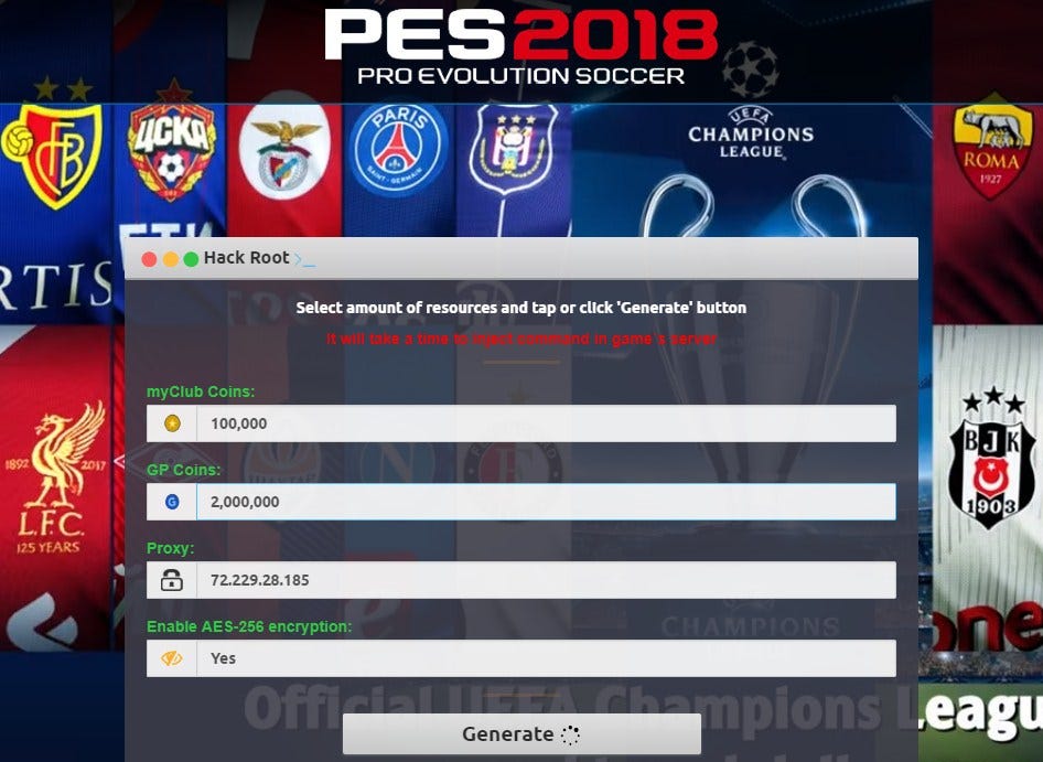 PES 2018 Pro Evolution Soccer Money myCLub GP Coins Hack iOS Android ...