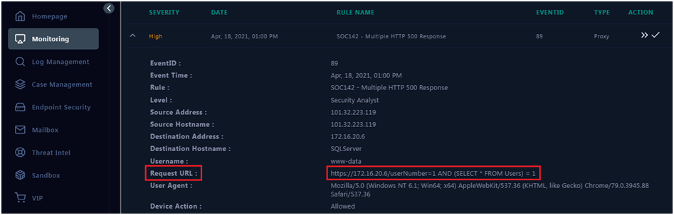 SOC142 — Multiple HTTP 500 Response (Letsdefend.io) | by Harun Taşgın | Medium