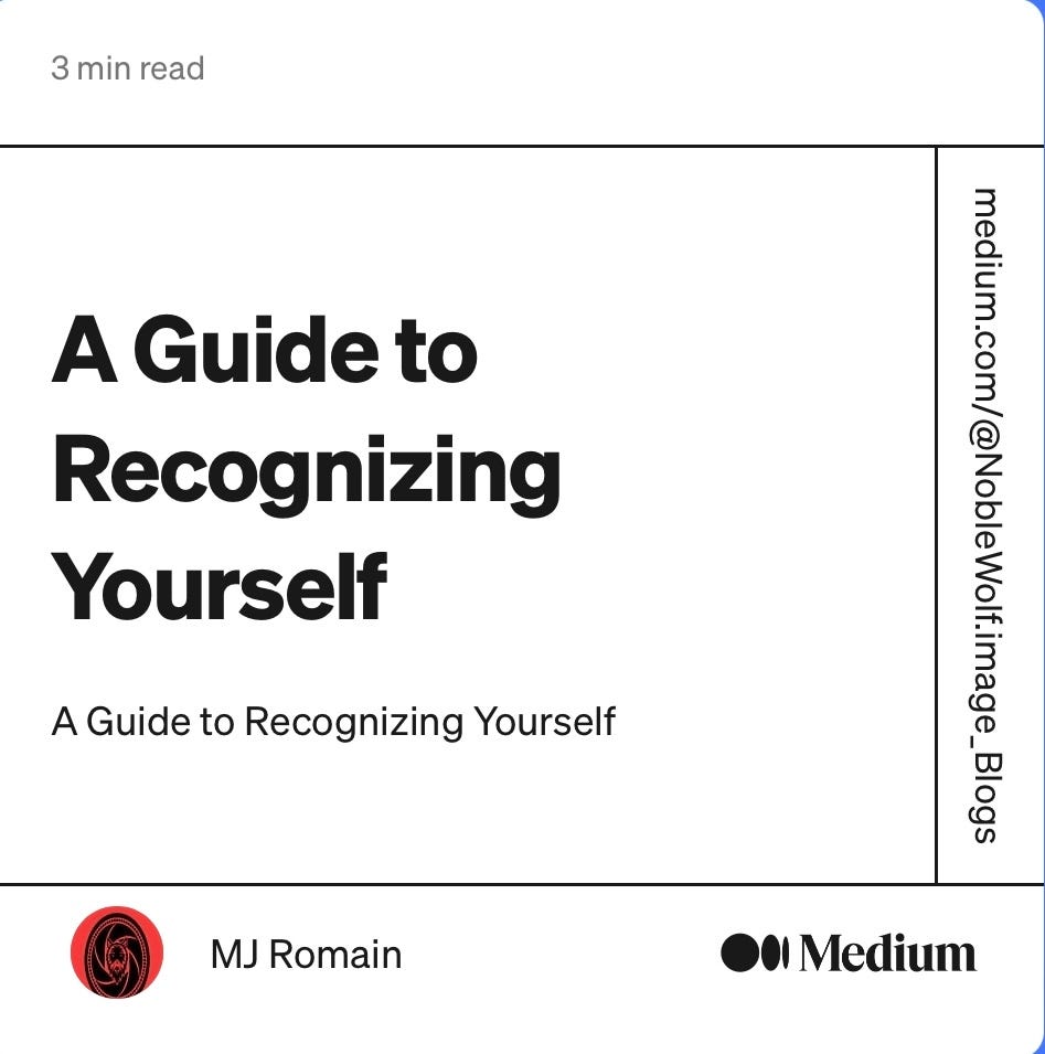 A Guide to Recognizing Yourself | by MJ Romain | Medium