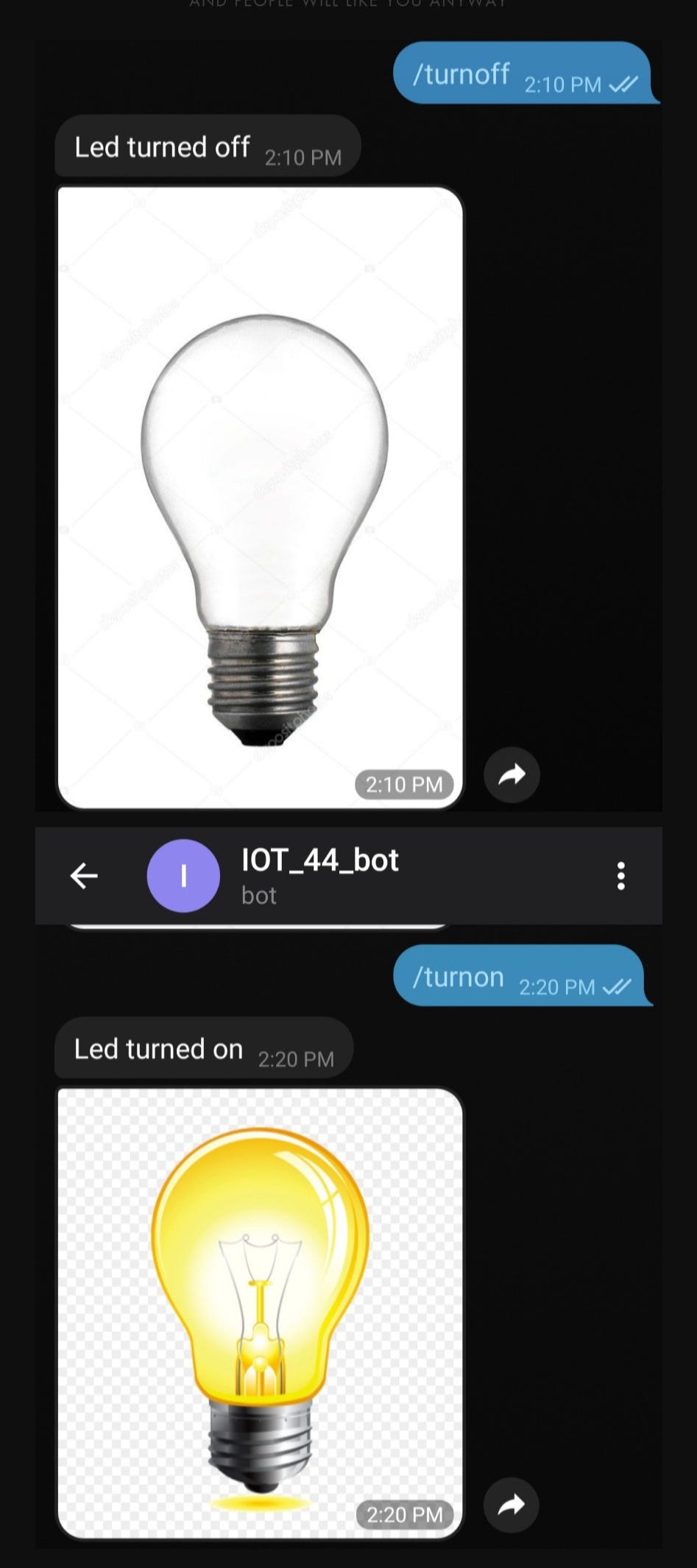 CONTROLLING LIGHT FROM BOT. A telegram bot which controls light on ...
