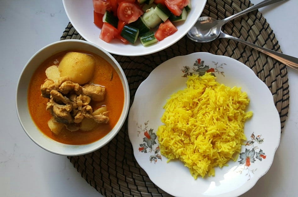 Cynthia’s Malaysian Chicken Curry & Turmeric Rice | by divers_EAT_y ...