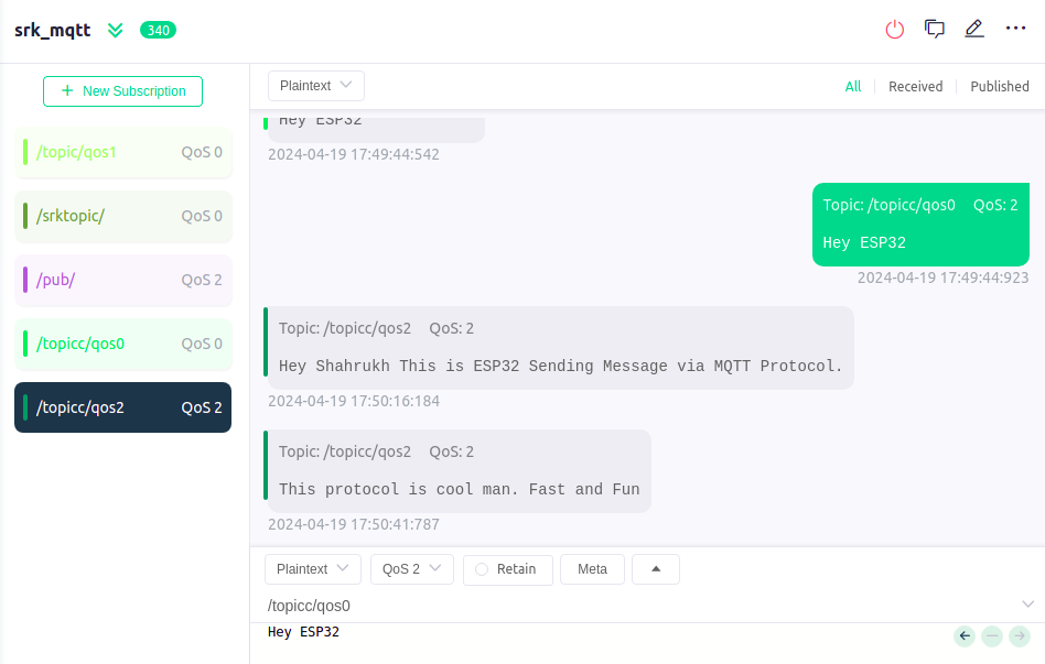 MQTTx Chat APP via MQTT Protocol| ESP-IDF raw code | by Fateh Ali ...
