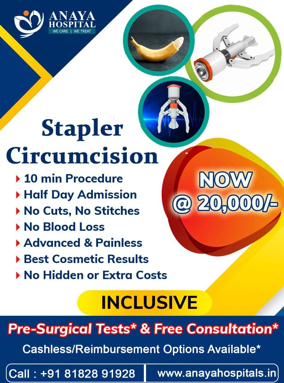 Advanced Stapler Circumcision Surgery in Hyderabad|Anaya Hospitals ...