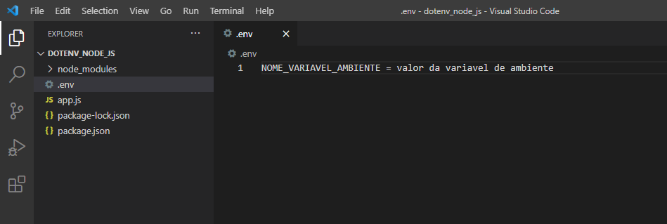 Variáveis de Ambiente no Node.js com .env | by Edmilton Vinicius ...