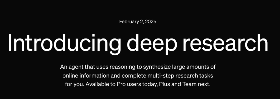 OpenAI Deep Research in ChatGPT // handle hard browsing and reasoning ...