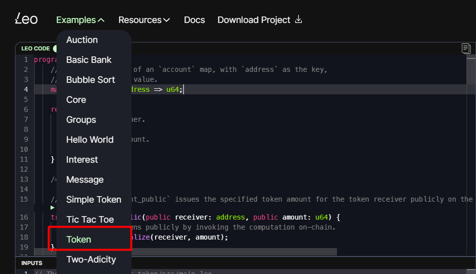 Leo Language basics on token example with public and private minting | by Alexey Brunko | Aug ...