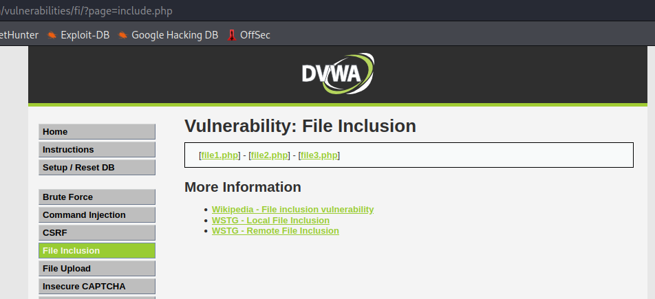 Let S Learn Webapp Pentest From Basic On Dvwa From Setup To Hack Part5 File Inclusion Low To