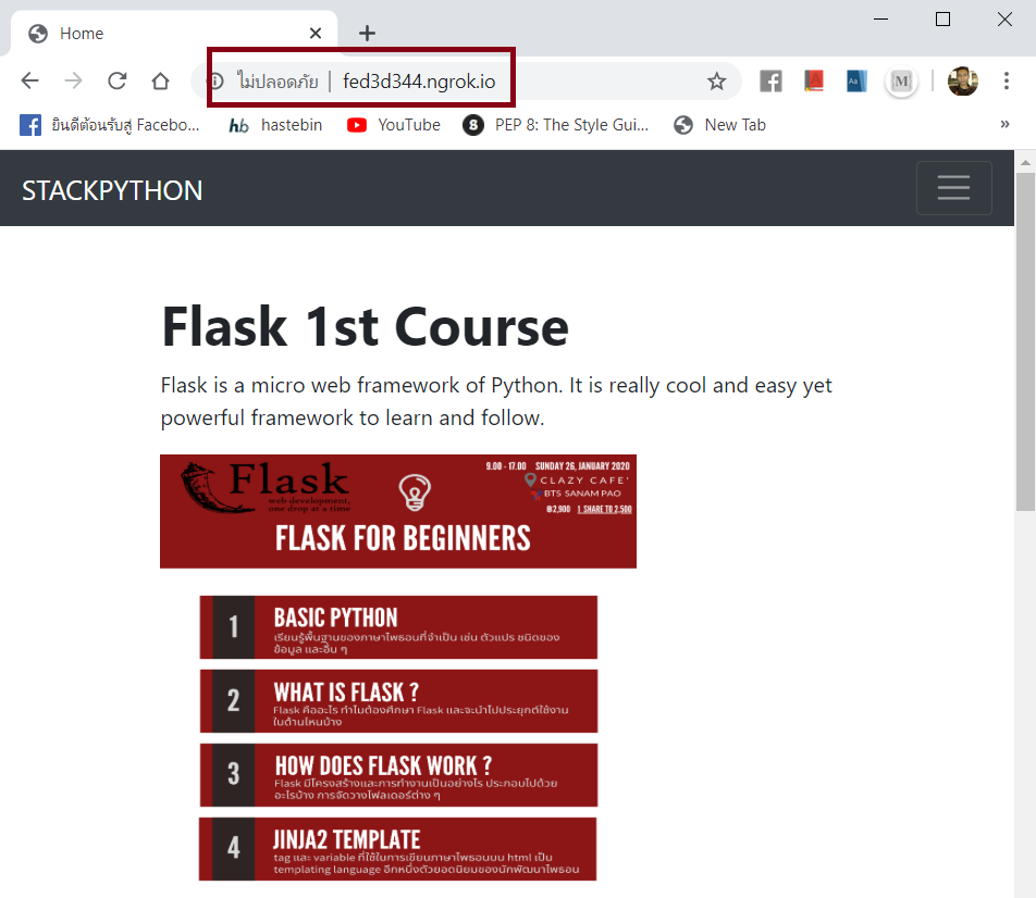 Python Flask with NGROK(Guideline Series before 101 Official Series) | by stackpython | Medium
