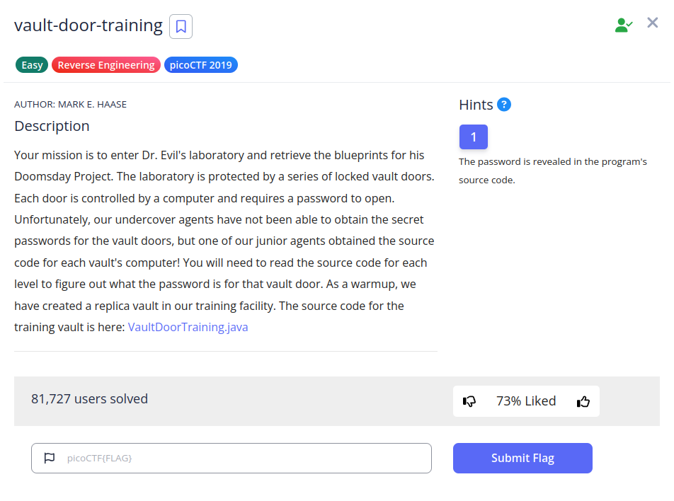 Vault Door Training — When Minions Hardcode EVERYTHING | by JABEZ | Medium