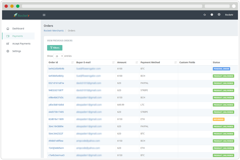 Rocketr Payments — A universal platform for today’s top payment methods ...