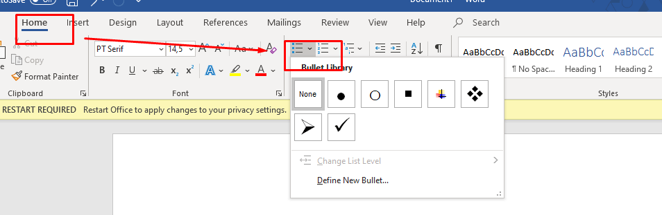 Bullets And Numbering pada Ms. Word | by Viranorannisaa | Medium