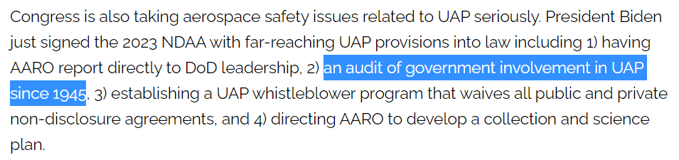 Former Navy Pilot Ryan Graves on the 2023 NDAA UAP Provisions | by ...