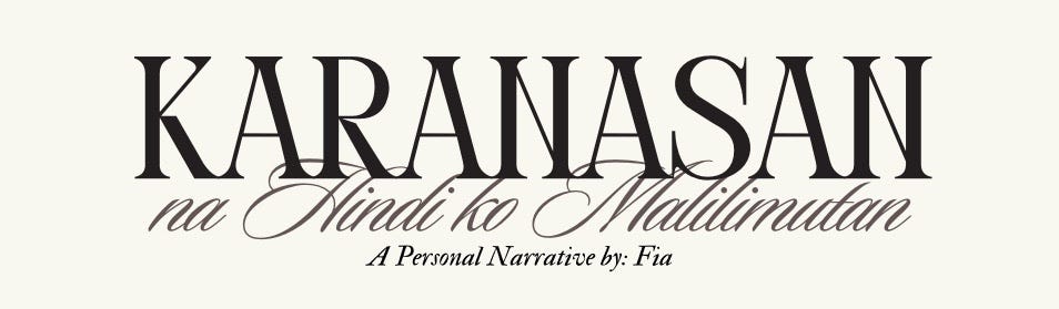 Karanasan na Hindi ko Malilimutan | by fia | May, 2024 | Medium