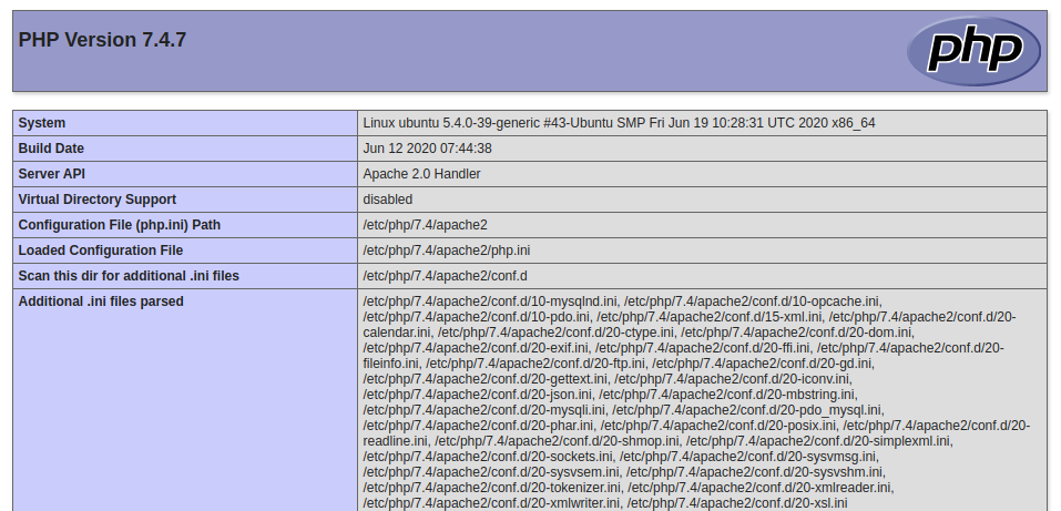Installing Apache 2 and PHP 7.4 on UBuntu 20 | by Tanny Nogales | Medium
