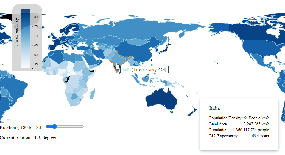 Interactive Data Visualization in World Map — Translate, Select, Legend ...