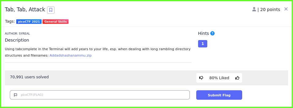 Solve picoGym Practice Challenges : Tab, Tab, Attack | by Waltech Academy | Medium