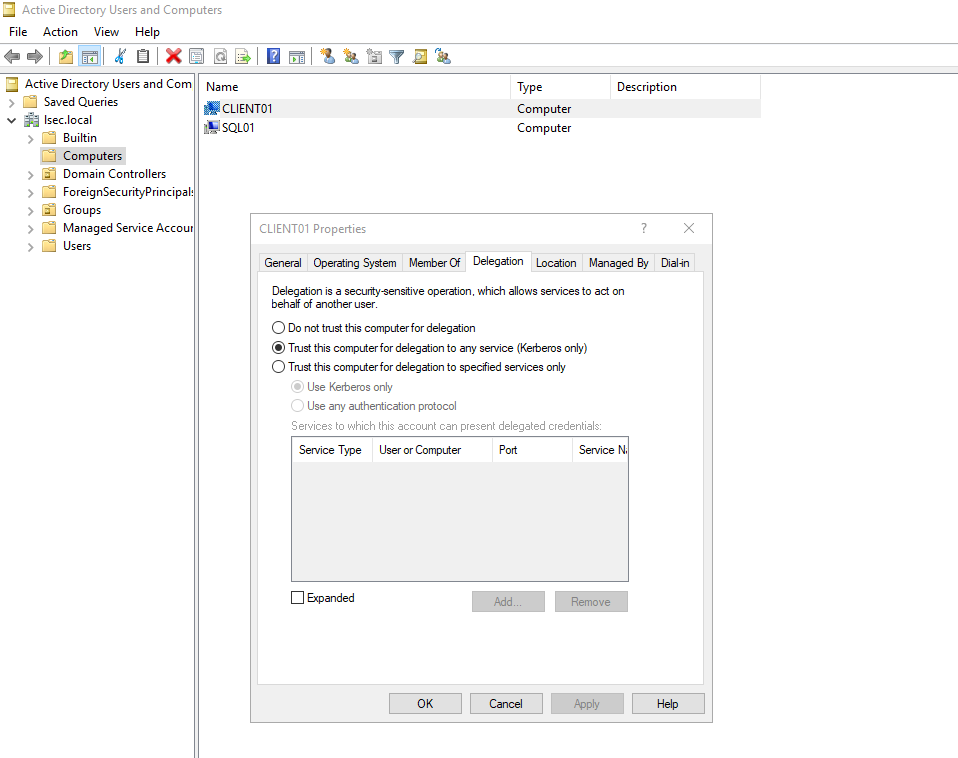 Attacking Active Directory: Unconstrained Delegation | by Lsec | Medium