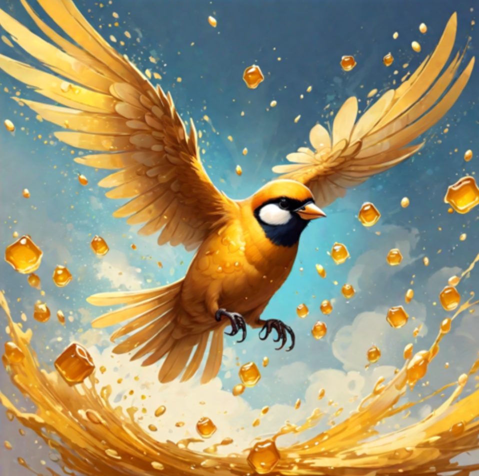 honey bird - halfcaff - Medium