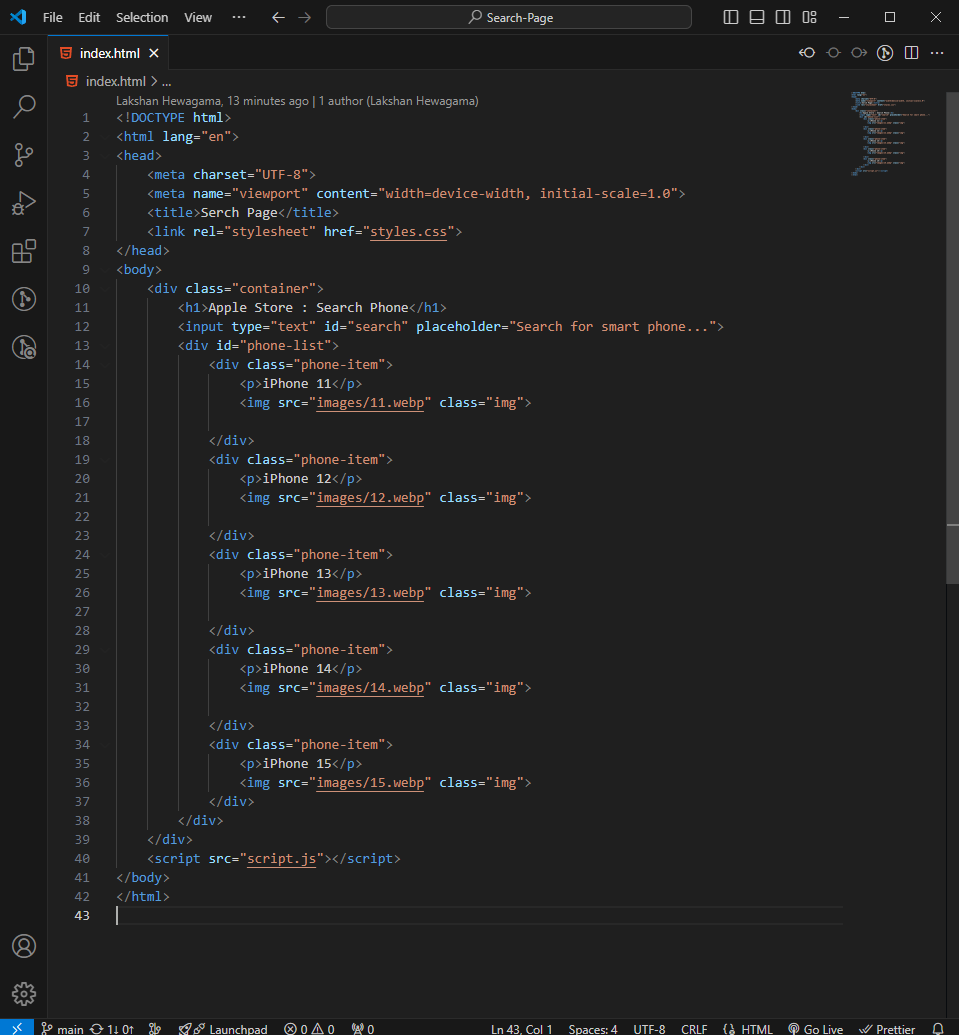 How to Create a Search Page: An Example with Simple Apple Store - Lakshan Hewagama - Medium