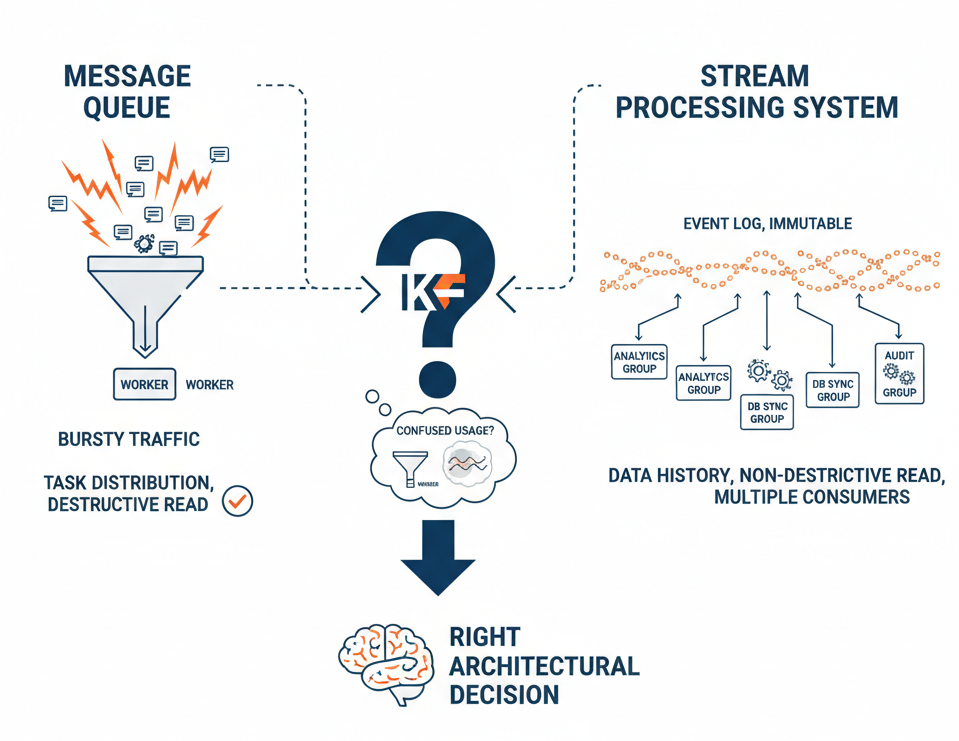 System Design : Message Queue vs Stream-processing data systems | by Kunal Sinha | CodeToDeploy ...