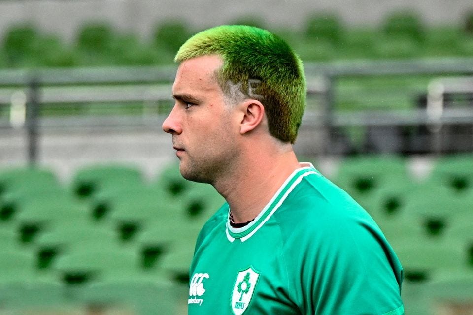 Pictured: Mack Hansen has Keith Earls’ initials shaved into his hair ...