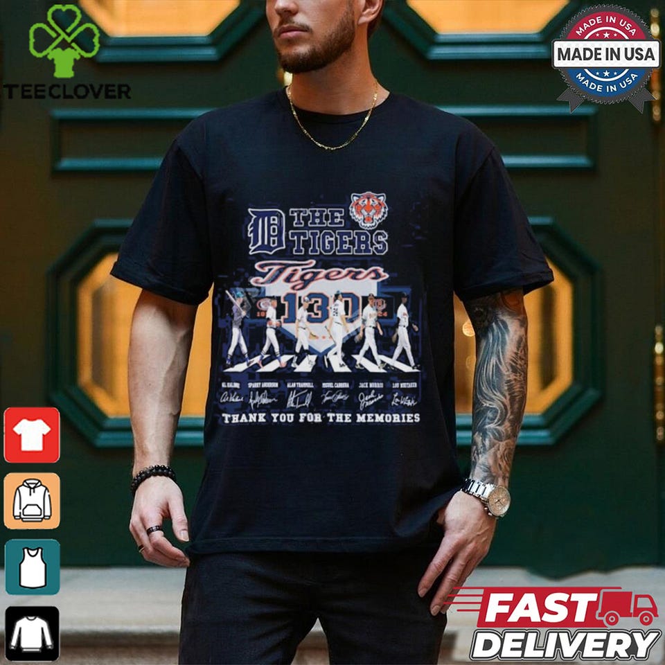 Detroit Tigers 130 Years 1894 2024 Thank You For The Memories T Shirt ...