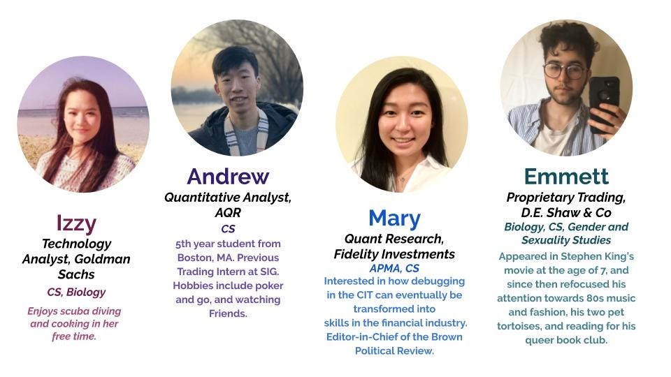 Tech-Fin Student Intern Panel. FinTech@Brown hosted its first panel of ...