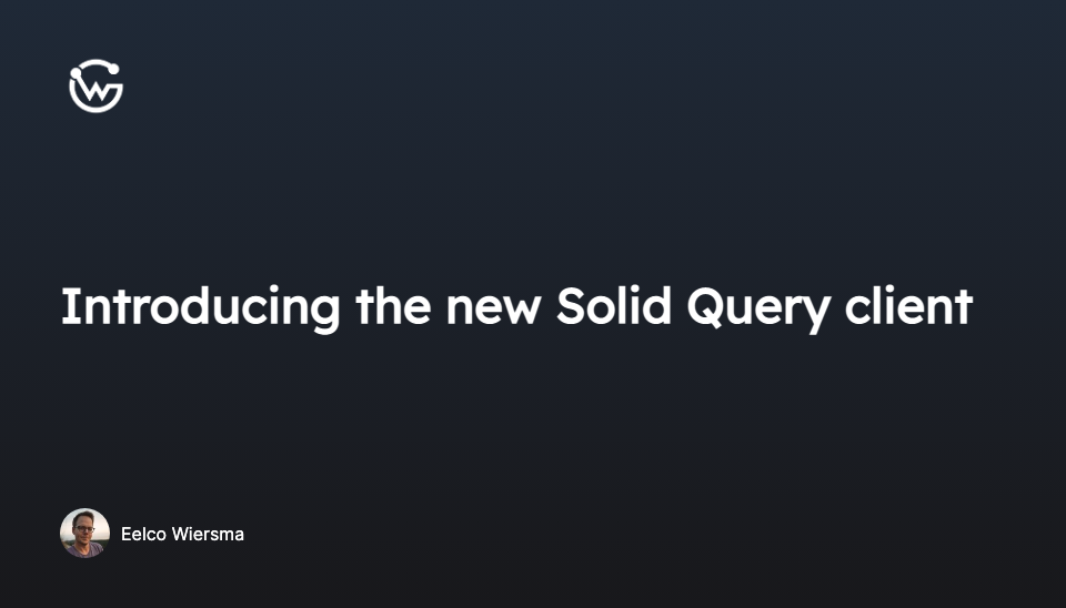 Introducing the new Solid Query client | by WunderGraph 🚀 | Mar, 2023 | Medium