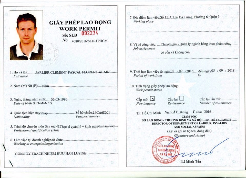 Work Permit For Foreign Worker. Giấy phép lao động là loại hình văn bản ...