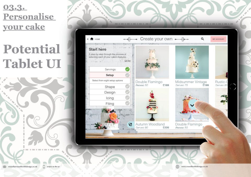 Design an upselling mechanic for wedding cakes | by Russell Webb | Medium