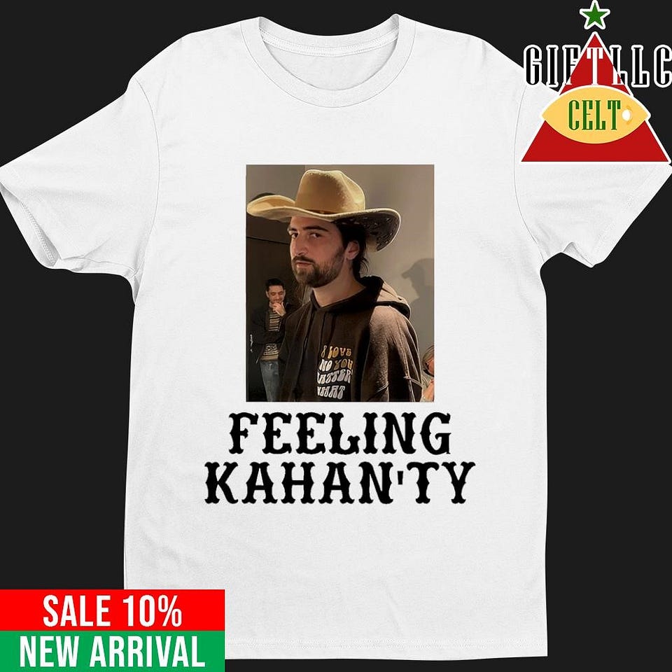 Noah Kahan cowboy hat feeling kahan’ty shirt - Celtgift LLC - Medium