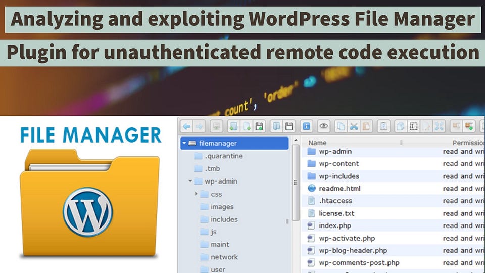 Wordpress File Manager Plugin Exploit For Unauthenticated Rce By Pawan Jaiswal The Startup 1436