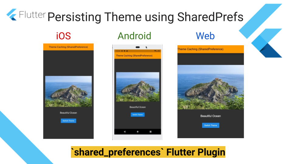 Persisting theme using SharedPreferences (Android, iOS, and Web) | by Priyanka Tyagi | CodeChai ...