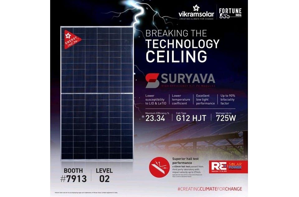 Indian Vikram Solar presented solar modules with power up to 725 W and ...
