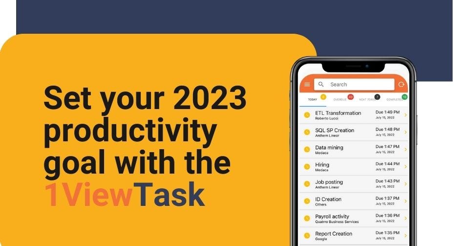Set your 2023 productivity goal with 1ViewTask | by 1ViewTask | Medium