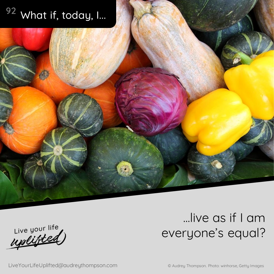 What if today I live as if I am everyone's equal? by Audrey Thompson ...