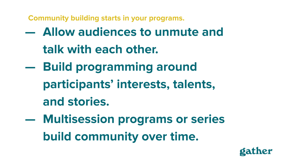 Building Community During and Between Virtual Programs | by Kelly ...