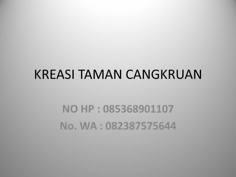 KREASI TAMAN CANGKRUAN. Disini melayani pembuatan taman… | by M.Yogi ...