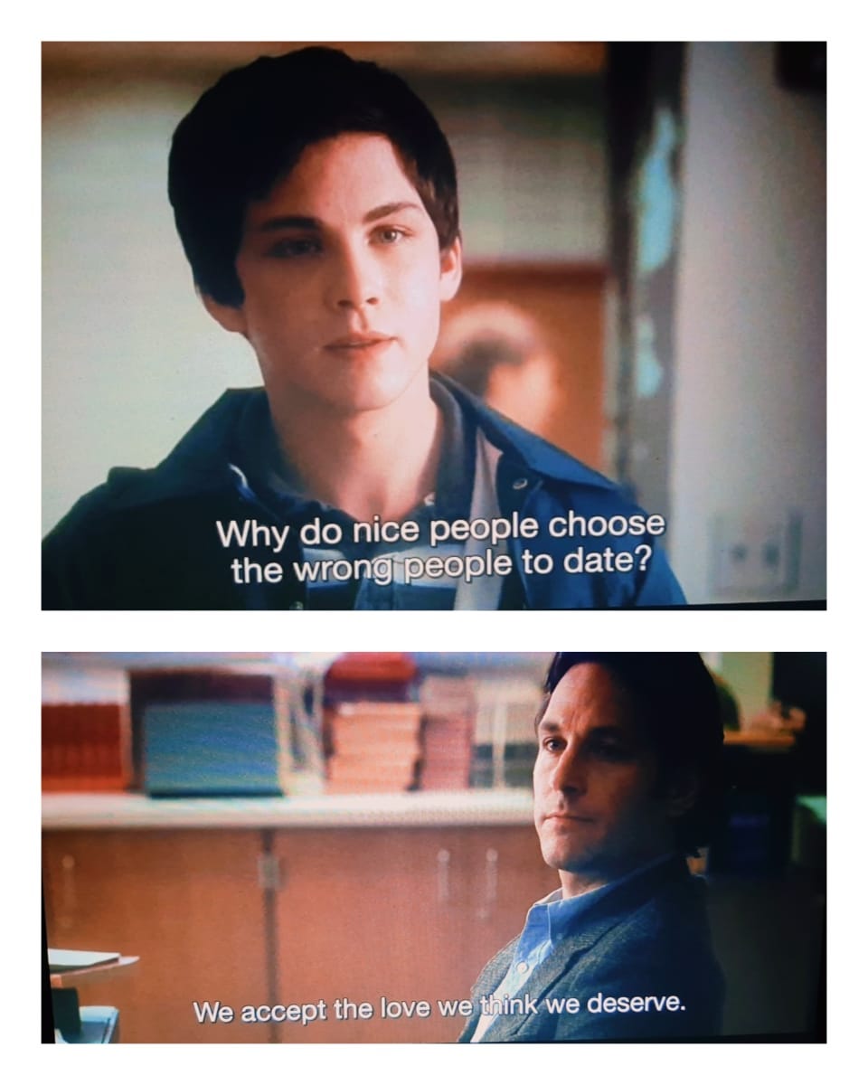 Perks Of Being A Wallflower Quotes We Accept The Love