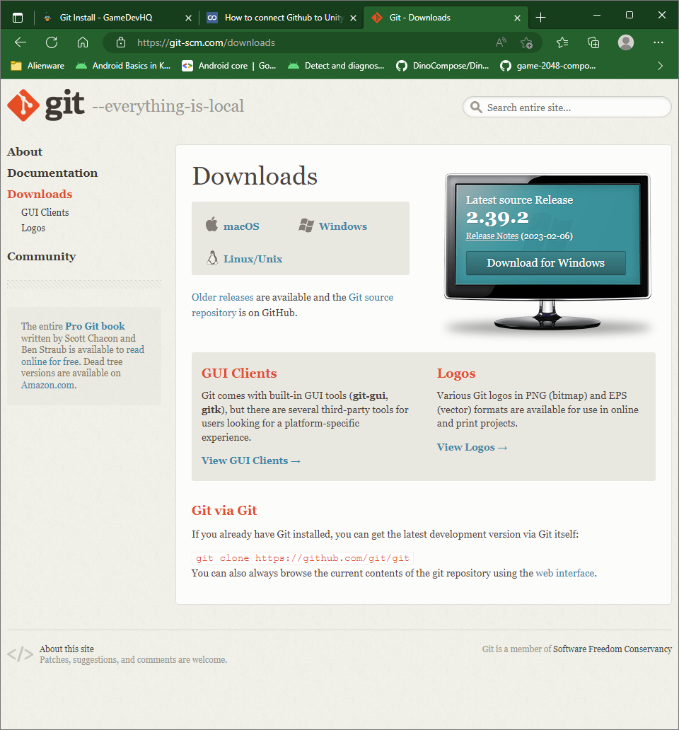 Installing Git for Unity. Table of Contents: | by Richard Broyles | Medium