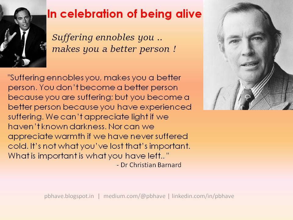 In Celebration of being alive !. Dr Christian Barnard, the pioneering ...