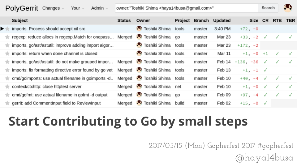 #gopherfest 2017 and Start contributing to #golang by small steps | by ...