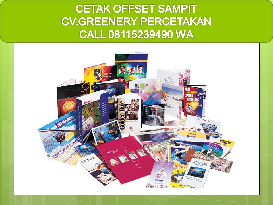 TERMURAH Cetak Offset Sampit di CV Greenery — Percetakan Offset di ...