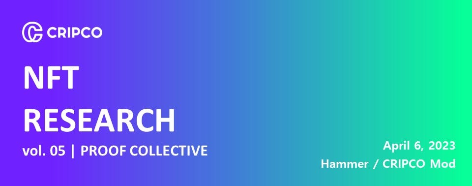 💳 NFT Project Research : PROOF Collective | by CRIPCO | Medium