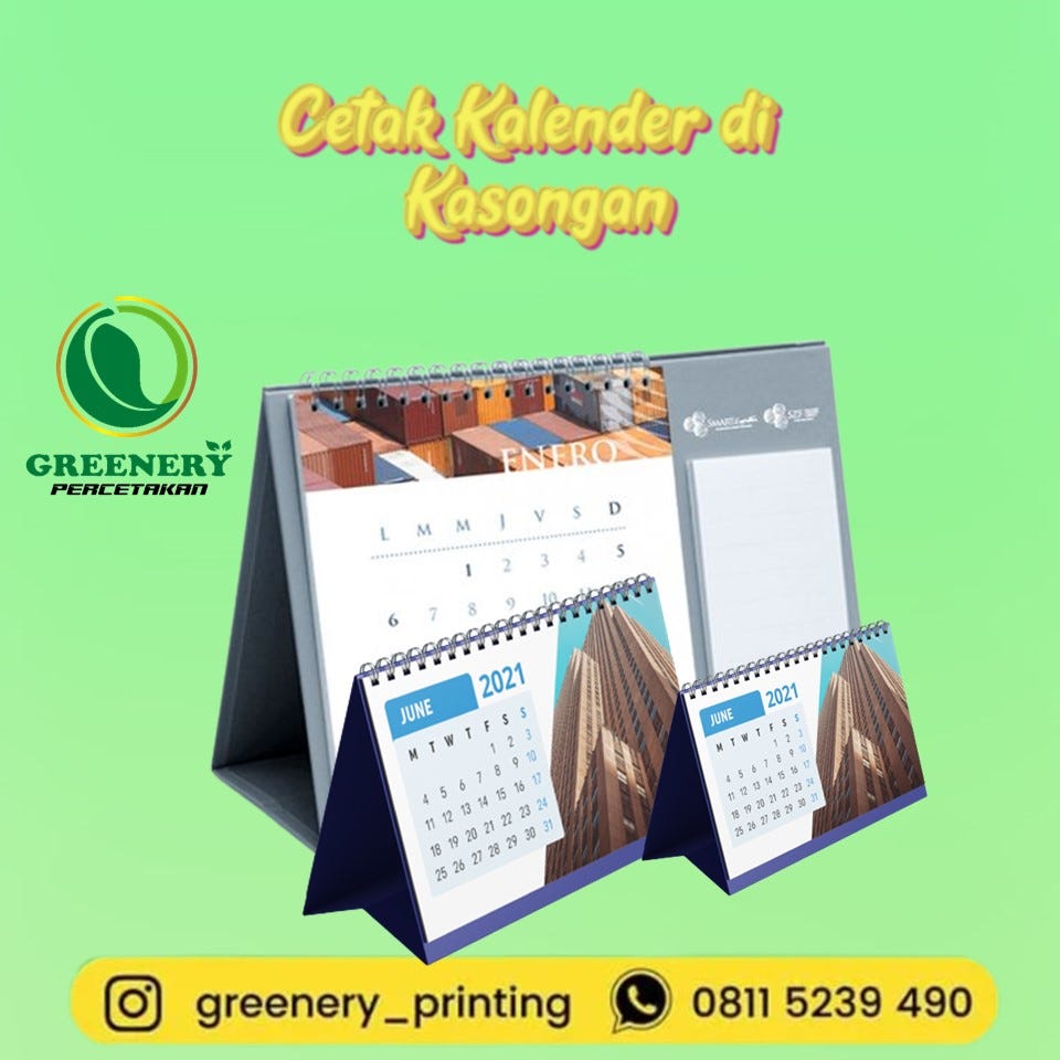 WA 0811 5239 490 Cetak Kalender di Kasongan - Ani Greenery - Medium
